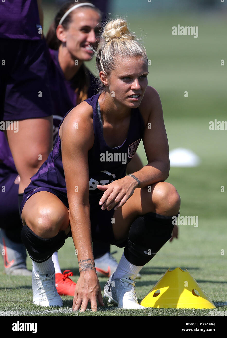 England's Rachel Daly during a training session at the Stade Charles ...