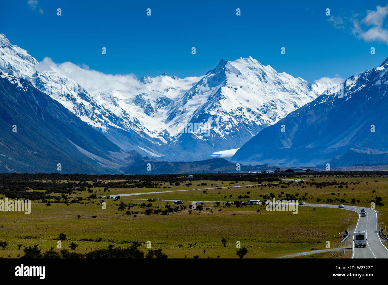 Mount Cook Mountain Range, South Island, New Zealand Stock Photo - Alamy