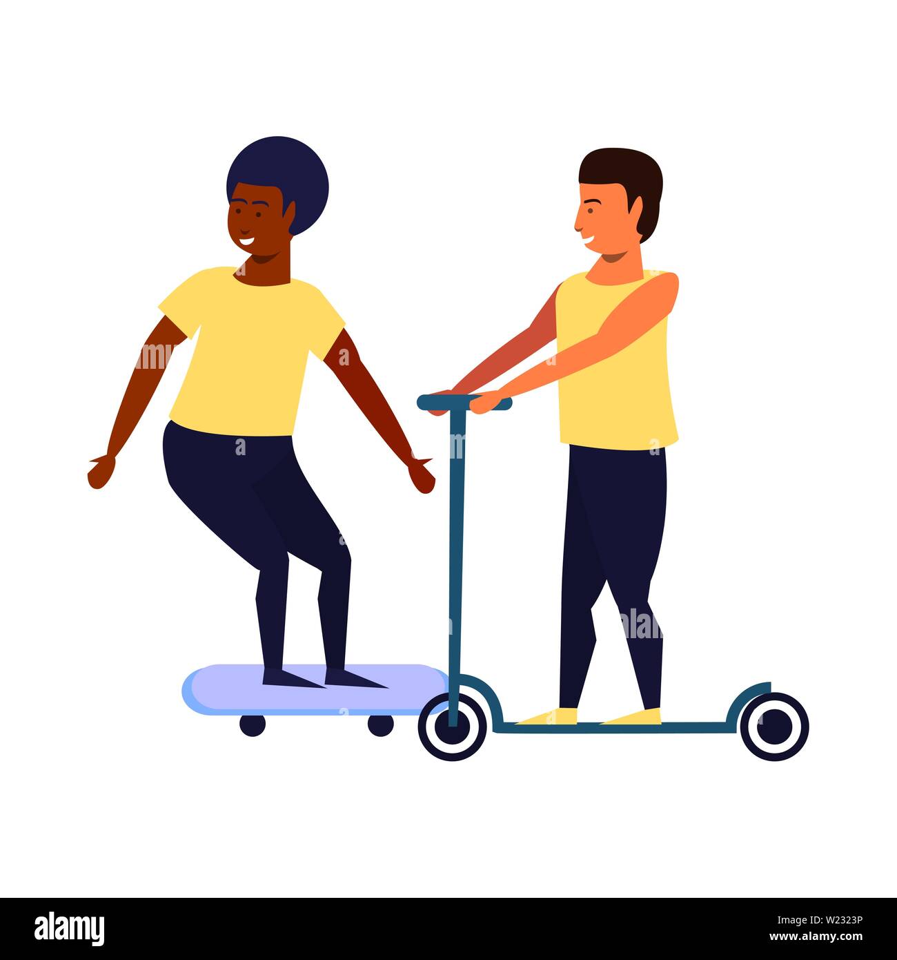 Couple training sports cartoons isolated Stock Vector Image & Art - Alamy