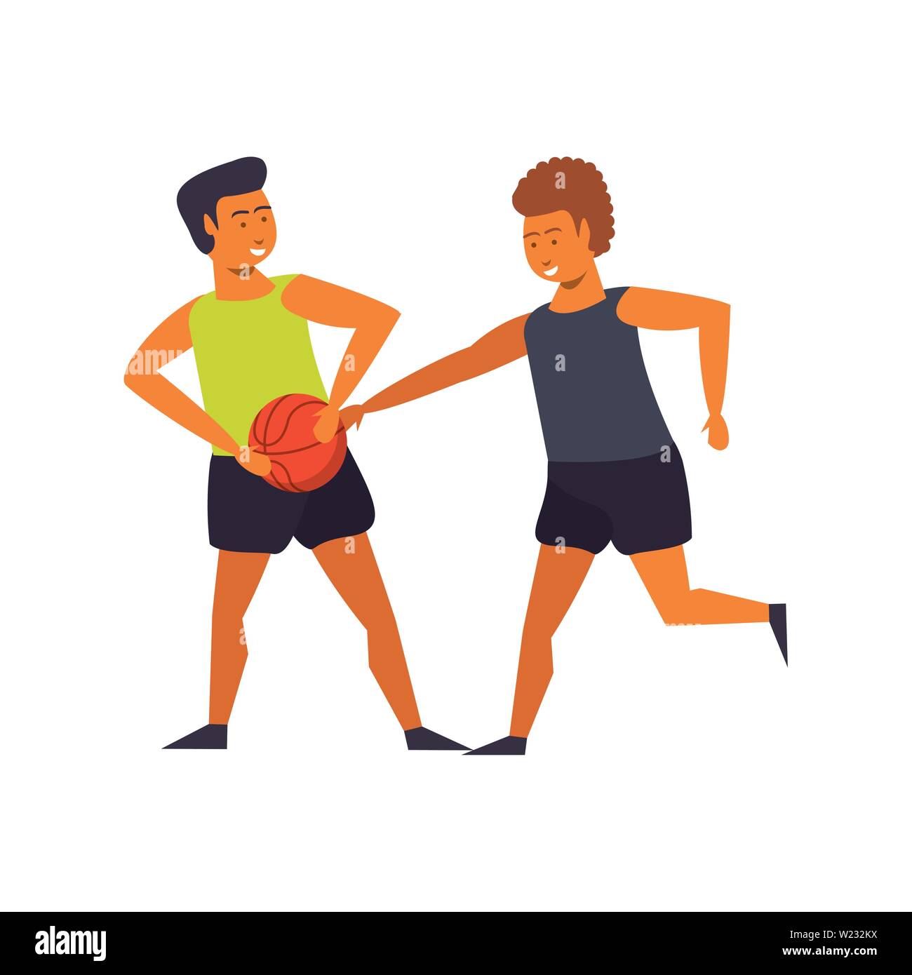 Couple training sports cartoons isolated Stock Vector Image & Art - Alamy