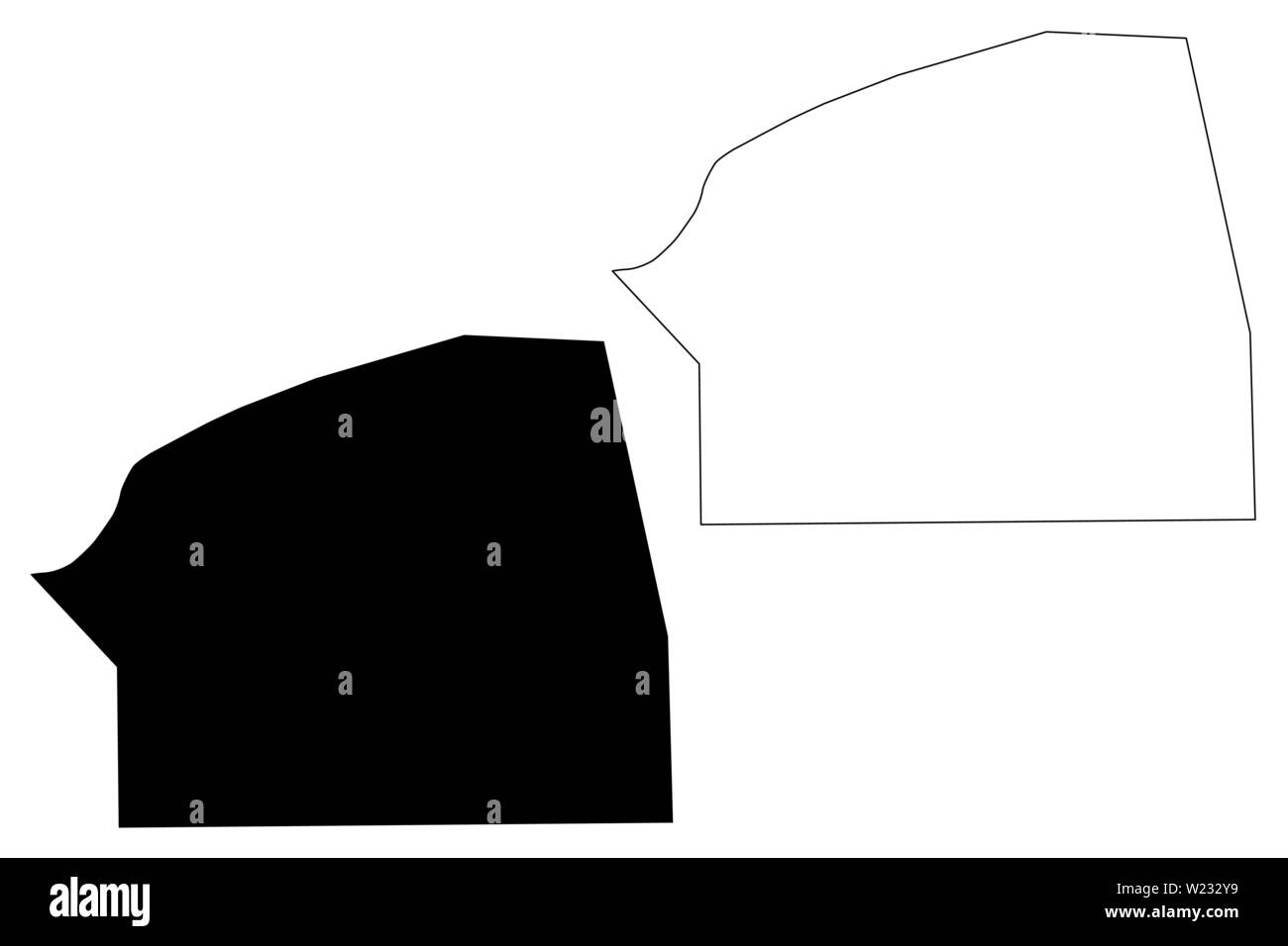 Bakool region (Federal Republic of Somalia, Horn of Africa) map vector ...