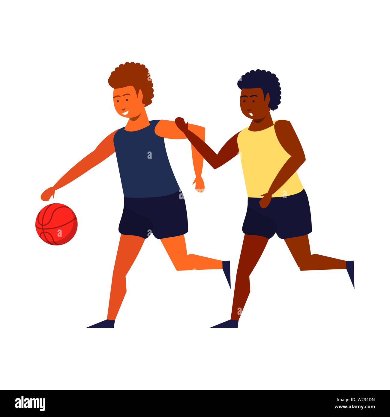 Couple training sports cartoons isolated Stock Vector Image & Art - Alamy