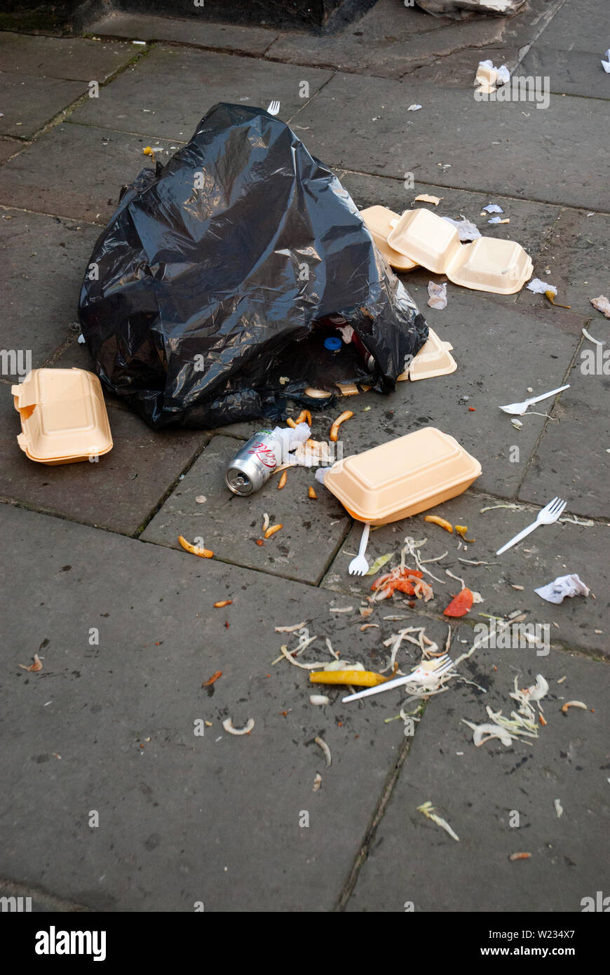 Street litter Hastings UK Stock Photo - Alamy