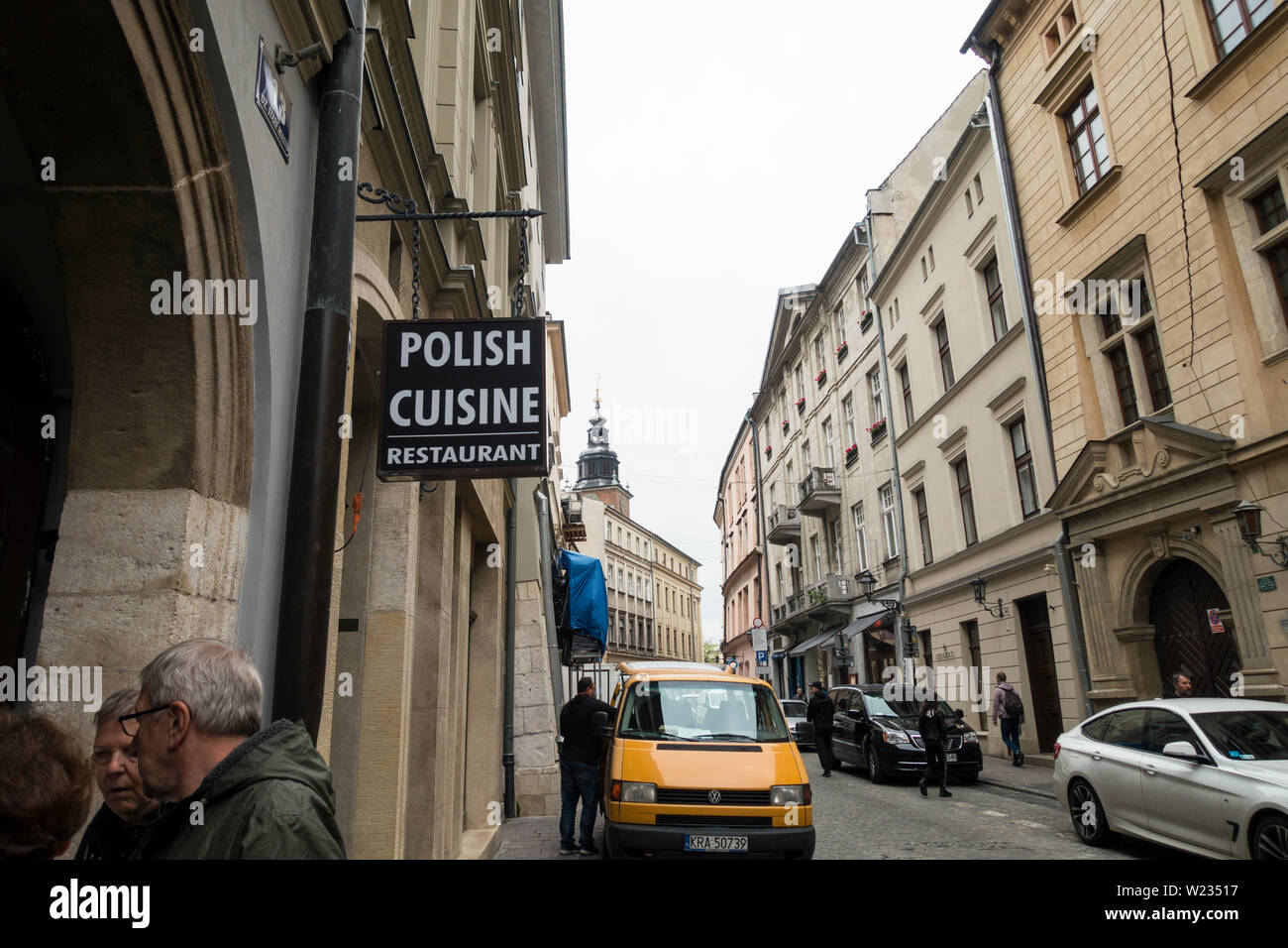 A side street in Krakow,Poland,Europe Stock Photo - Alamy