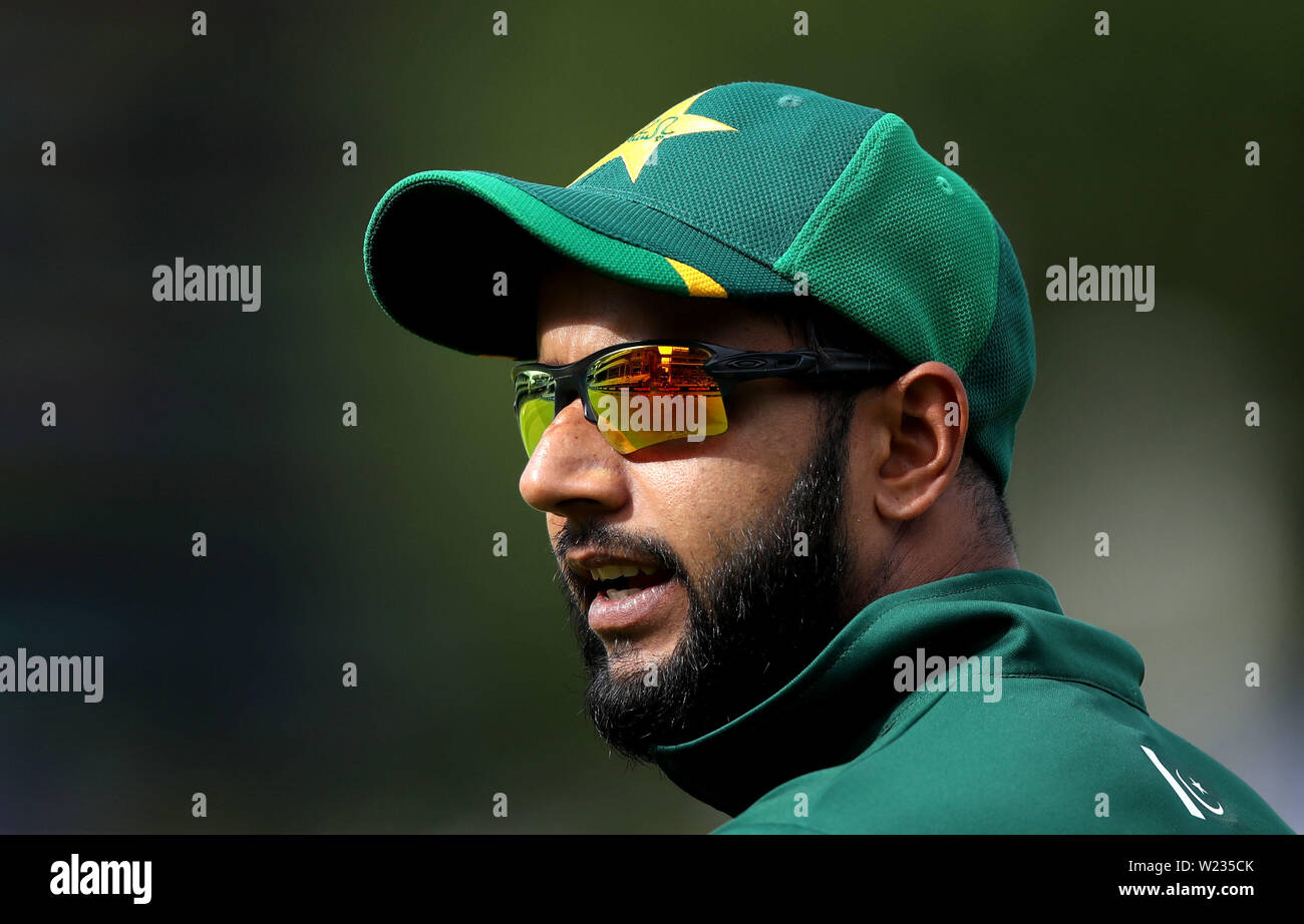 Pakistan's Imad Wasim during the ICC cricket World Cup group stage ...
