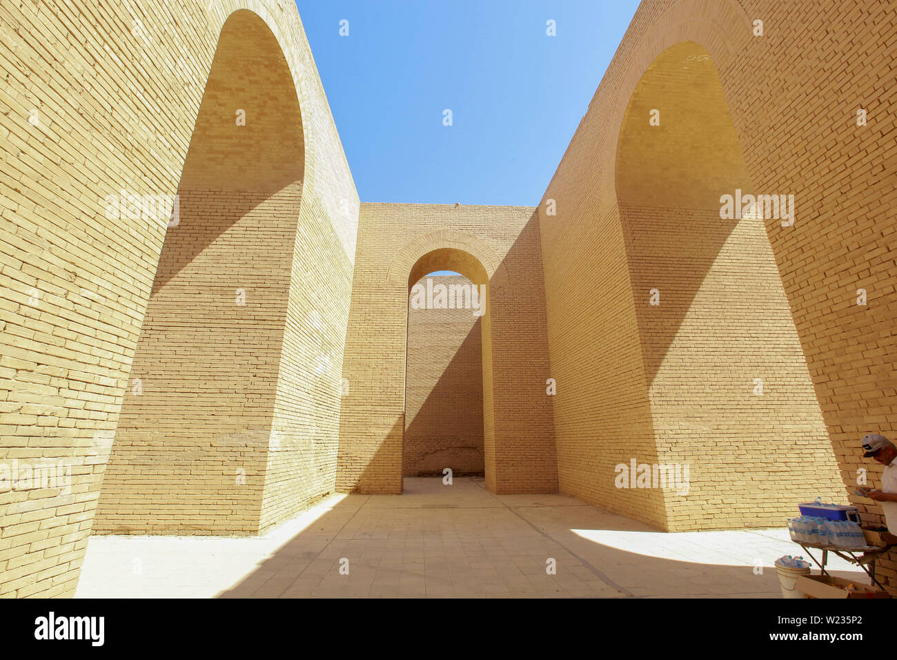 Hillah, Iraq. 05th July, 2019. A general view of the walls of Babylon ...