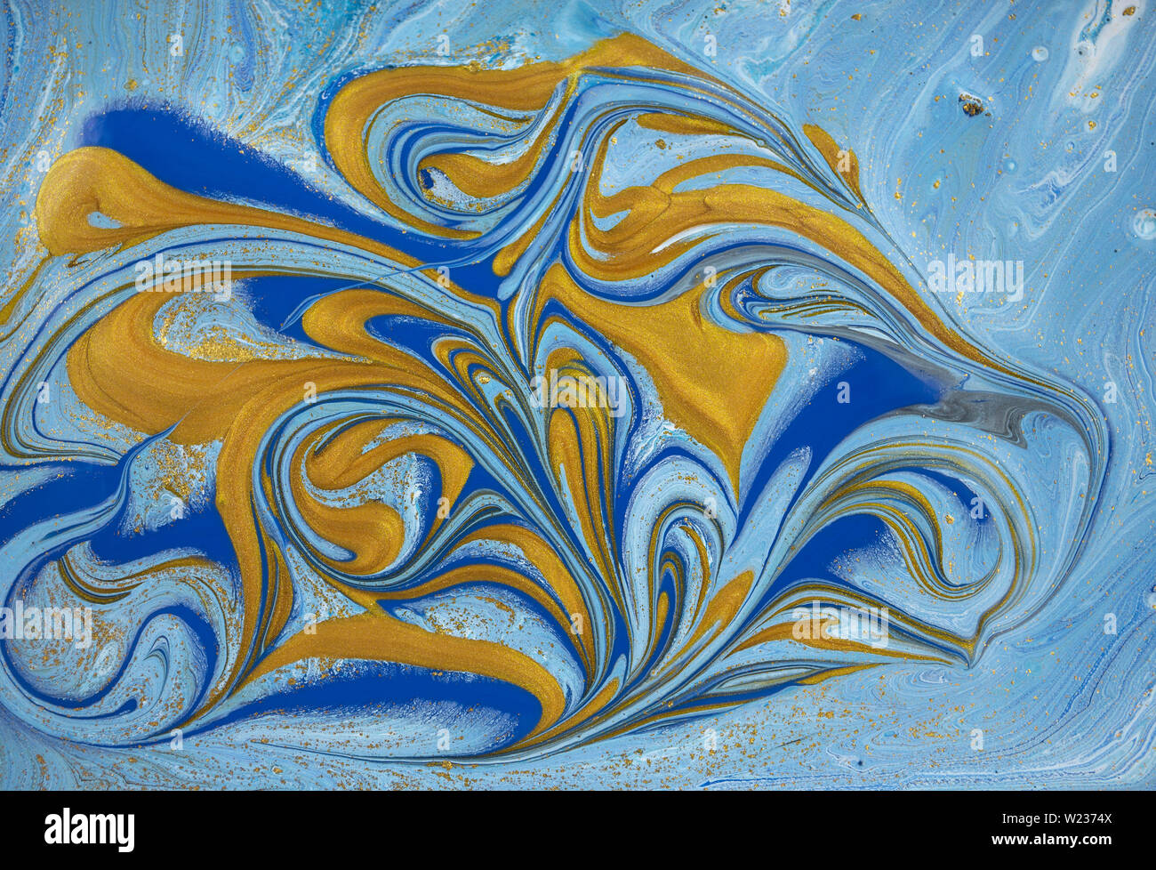 Marble abstract background. Blue marbling artwork texture Stock Photo ...