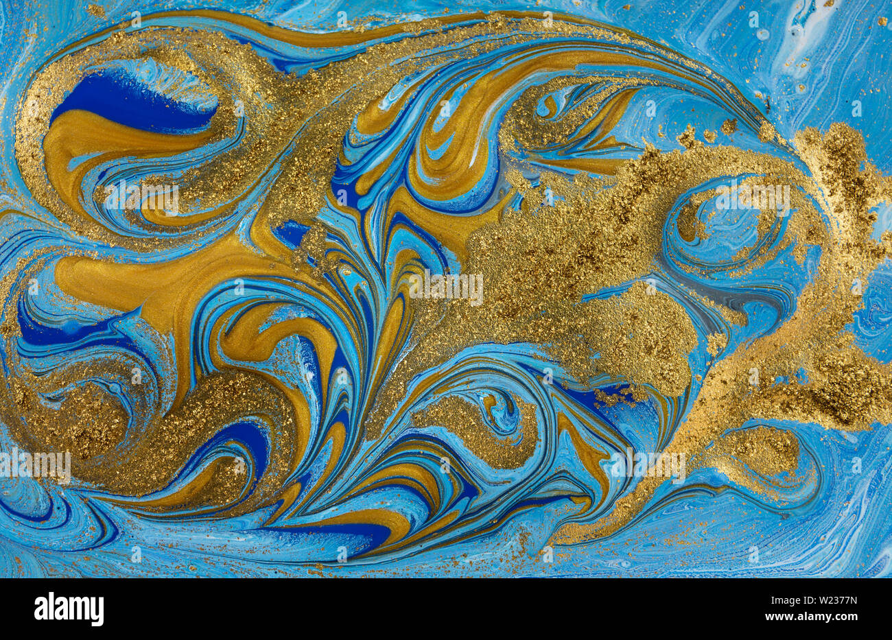 Marble abstract background. Blue marbling artwork texture Stock Photo ...