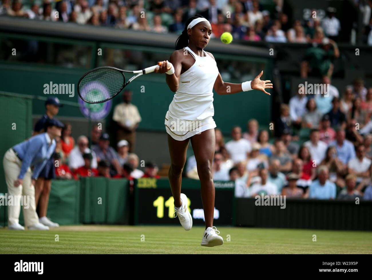 Cori Gauff during her match against Polona Hercog on day five of the ...