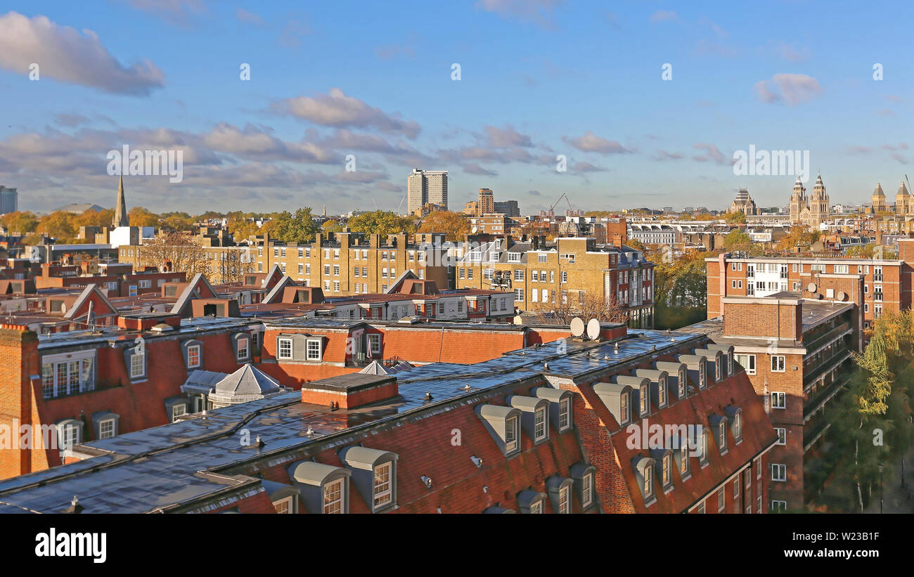 View Over South Kensington Rooftops in London UK Stock Photo - Alamy