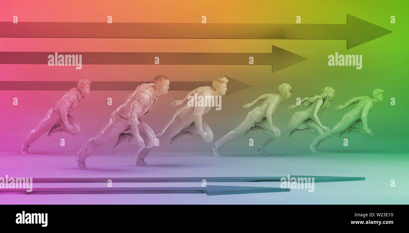 Successful Business Team Moving Forward as Abstract Background Stock ...