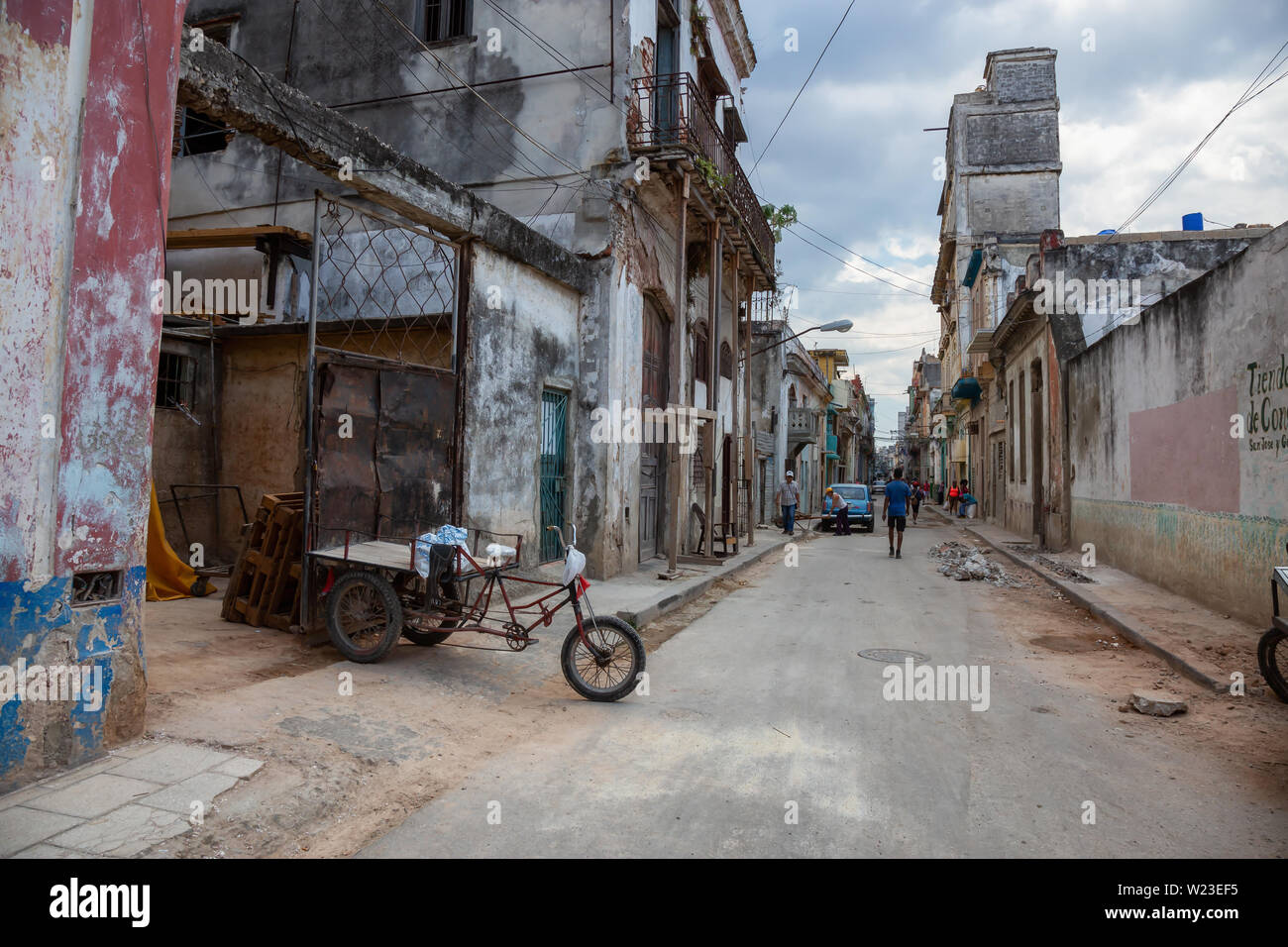 Havana, Cuba - May 29, 2019: Street view of the disadvantaged ...