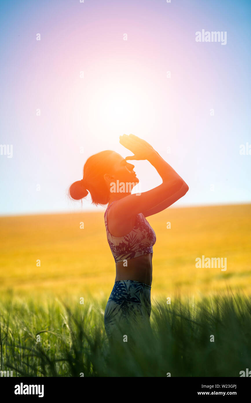 Praying to sun hi-res stock photography and images - Alamy