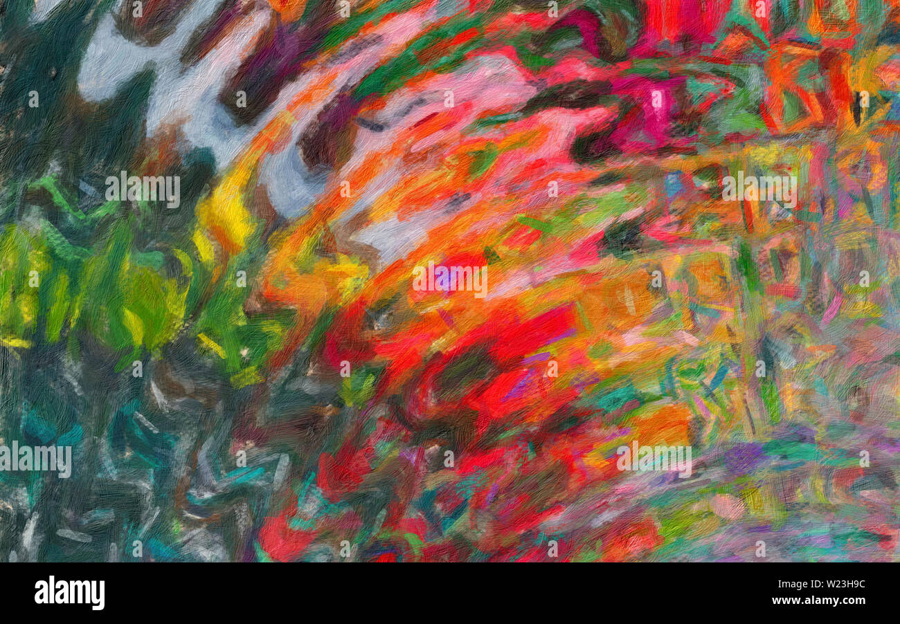 Fashion abstract printable wall art in big size. Mixed impressionism ...