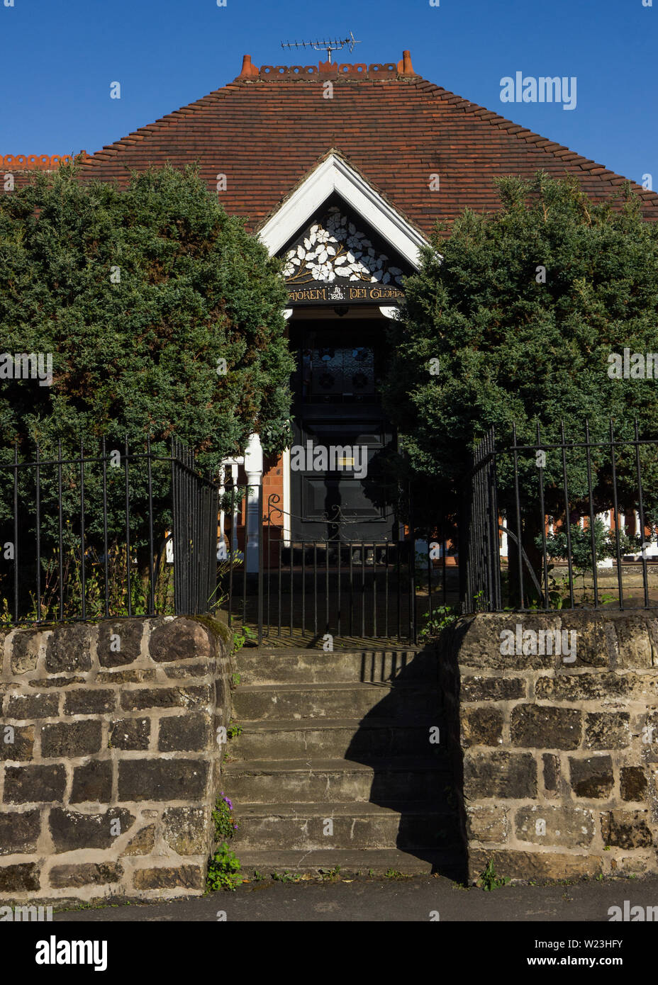 Old porch design at Duffield town in Derbyshire UK Stock Photo - Alamy