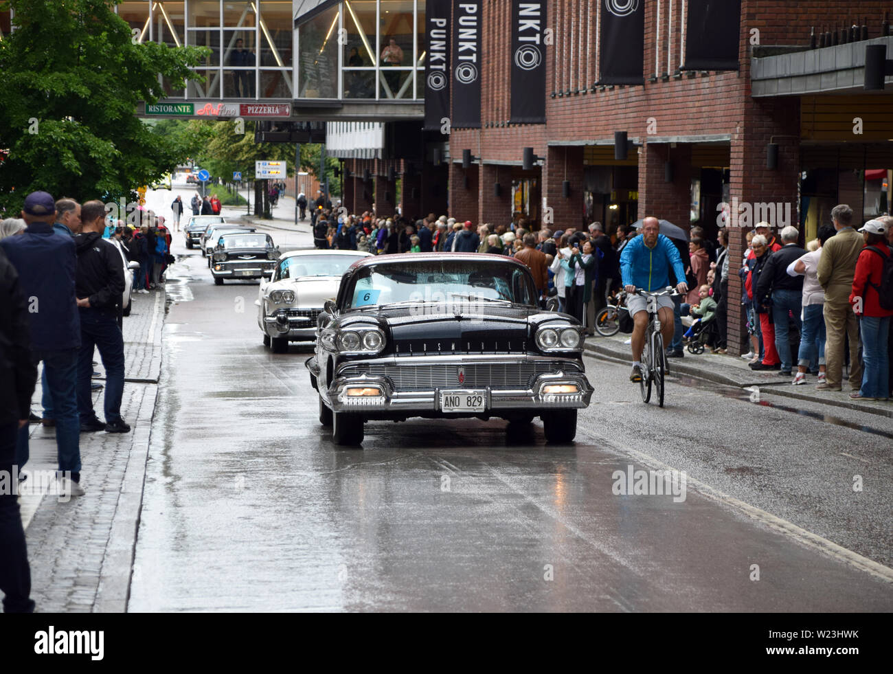 American cars cruising in Västerås during Summer Meet - one of the ...