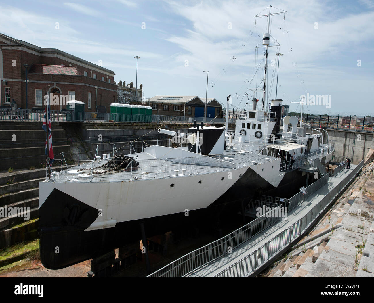 HMS M33, M29-class monitor boat, Portsmouth Historical Dockyard ...