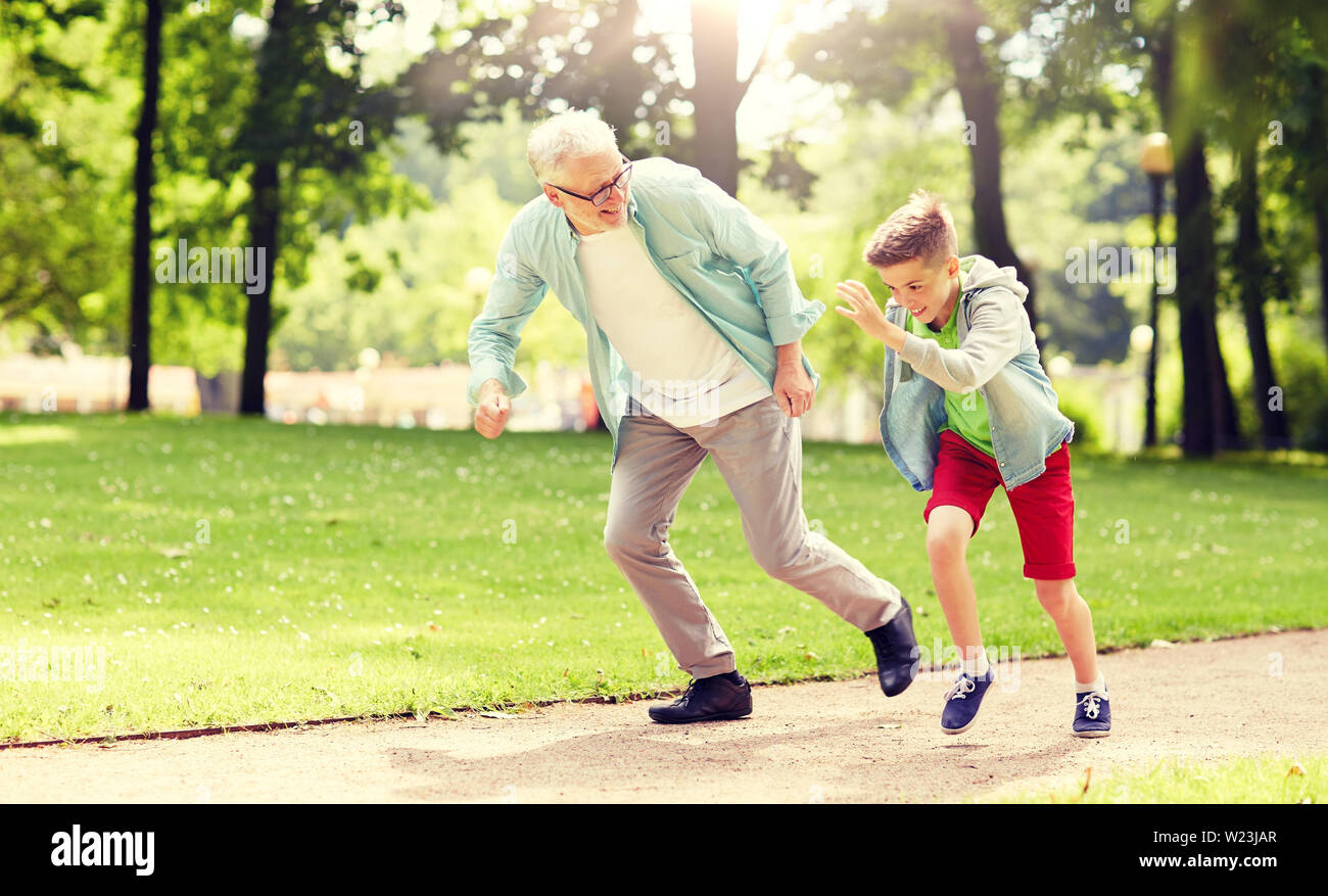 Old young person running racing hi-res stock photography and images - Alamy