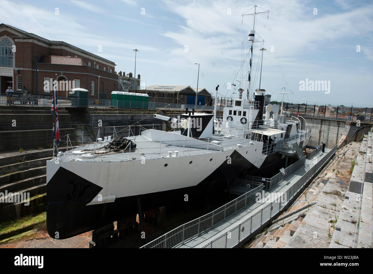 HMS M33, M29-class monitor boat, Portsmouth Historical Dockyard ...