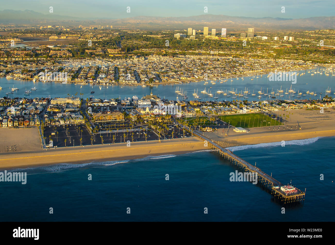 aerial stock photo of Newport Beach California Stock Photo - Alamy