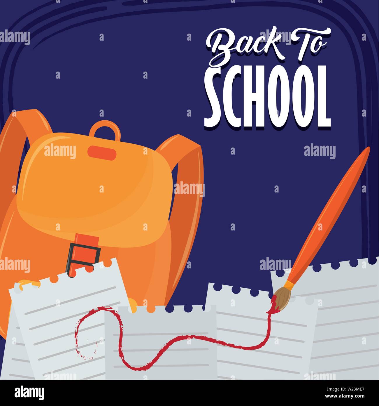 Back to school season card Stock Vector Image & Art - Alamy