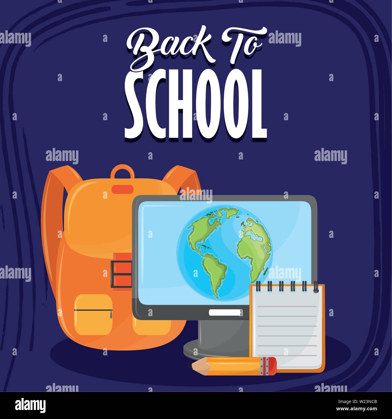Back to school season card Stock Vector Image & Art - Alamy