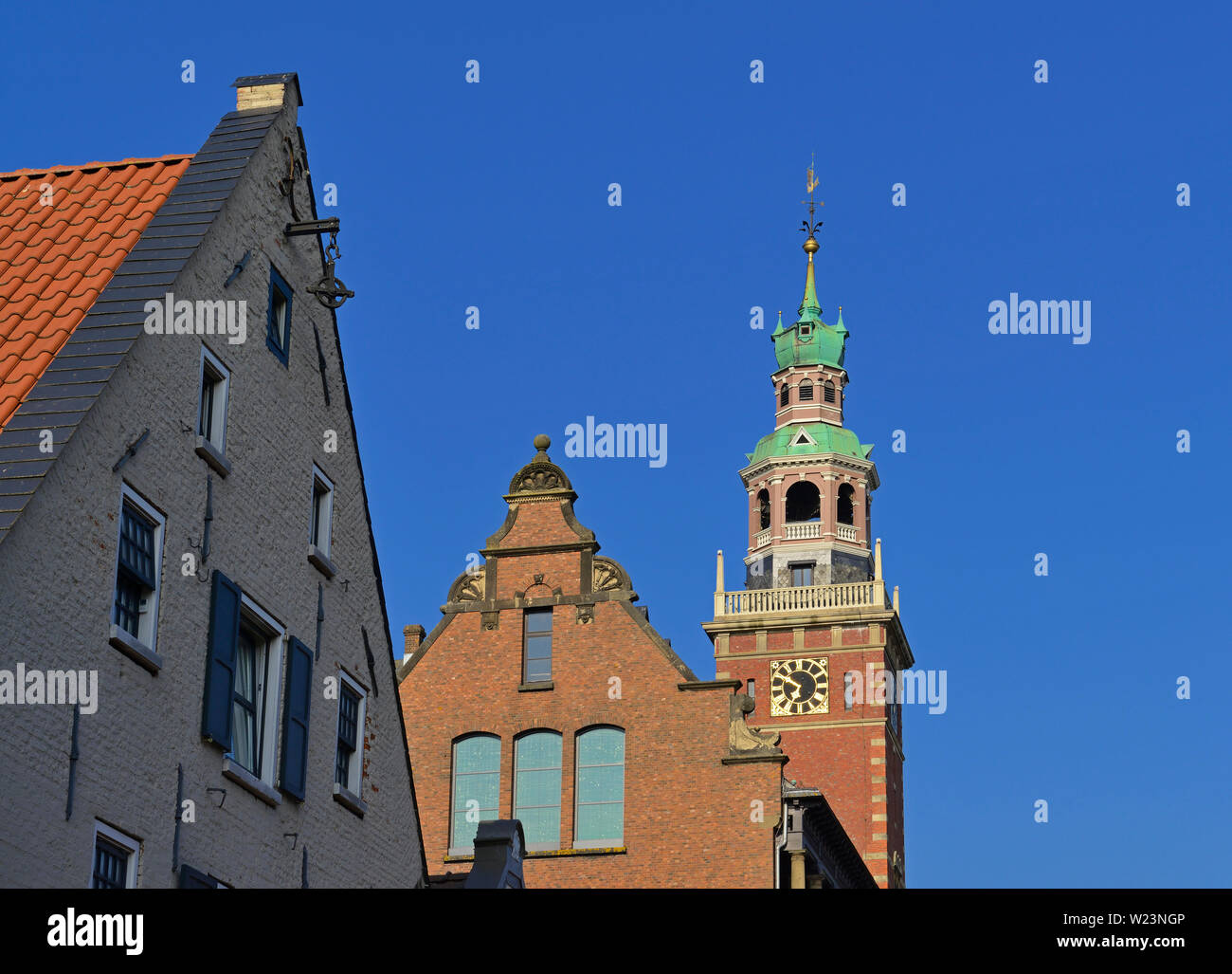 leer, niedersachsen/germany - june 11, 2013: the tower of the city hall ...