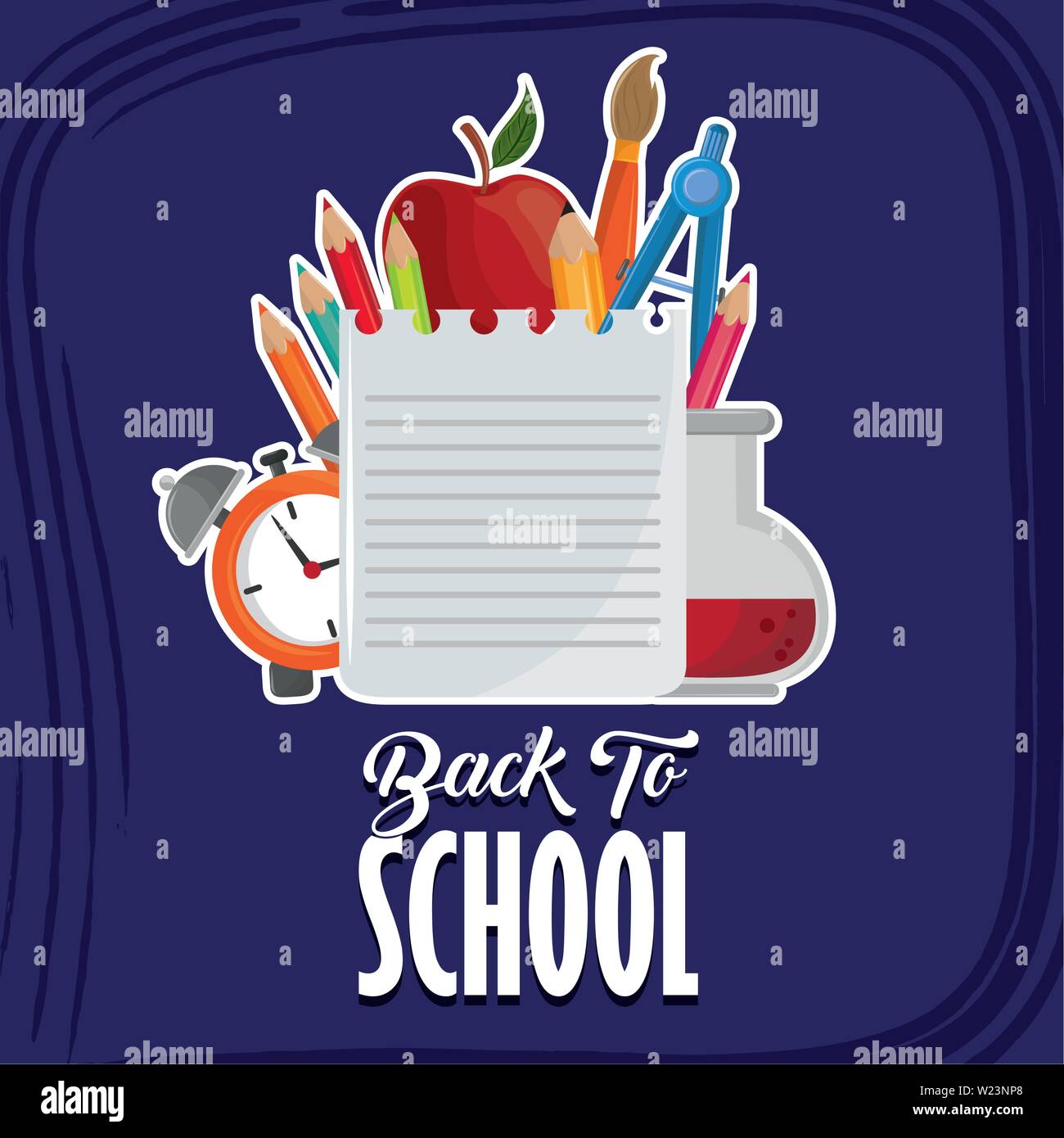 Back to school season card Stock Vector Image & Art - Alamy