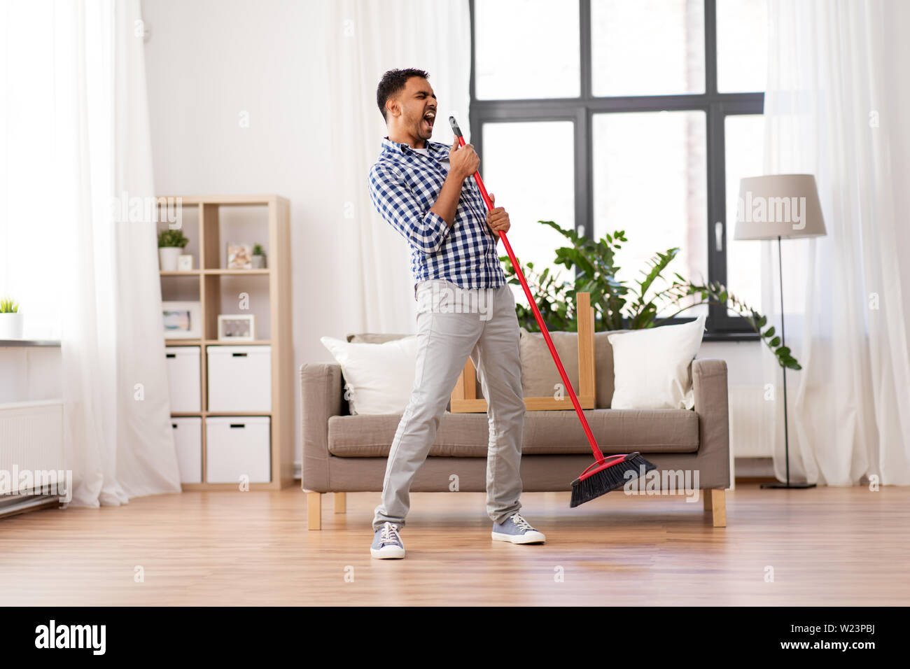 Baseball Sweep Broom Indians