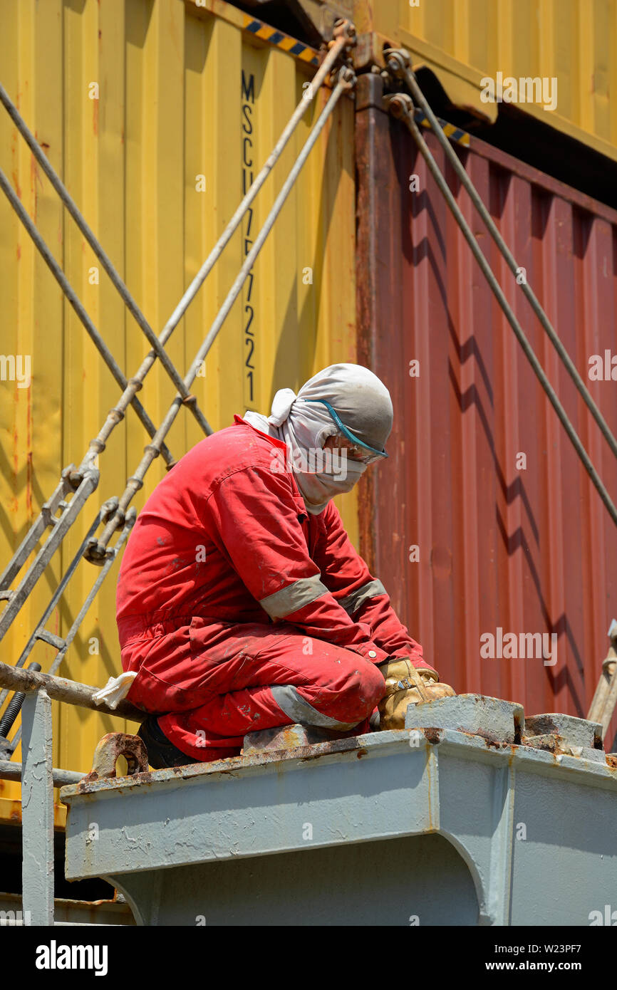 south atlantic ocean, international waters - january 14, 2014: a ...