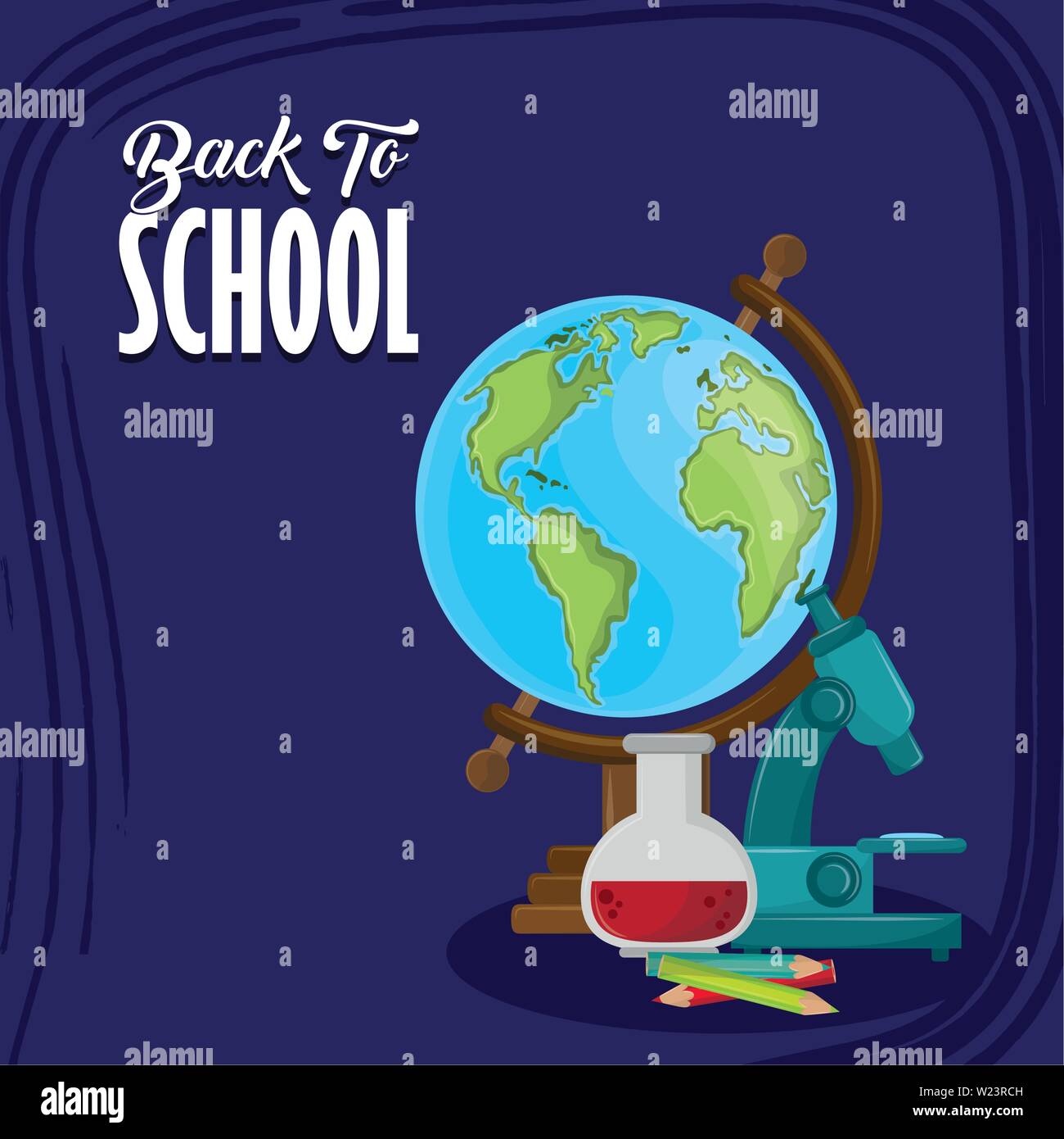 Back to school season card Stock Vector Image & Art - Alamy