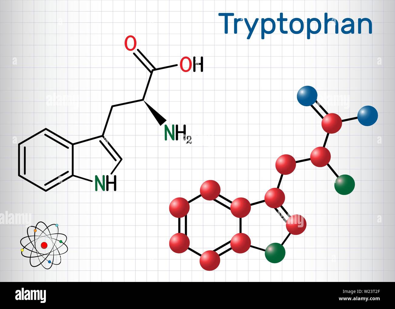 Tryptophan Amino Acid Stock Vector Images Alamy