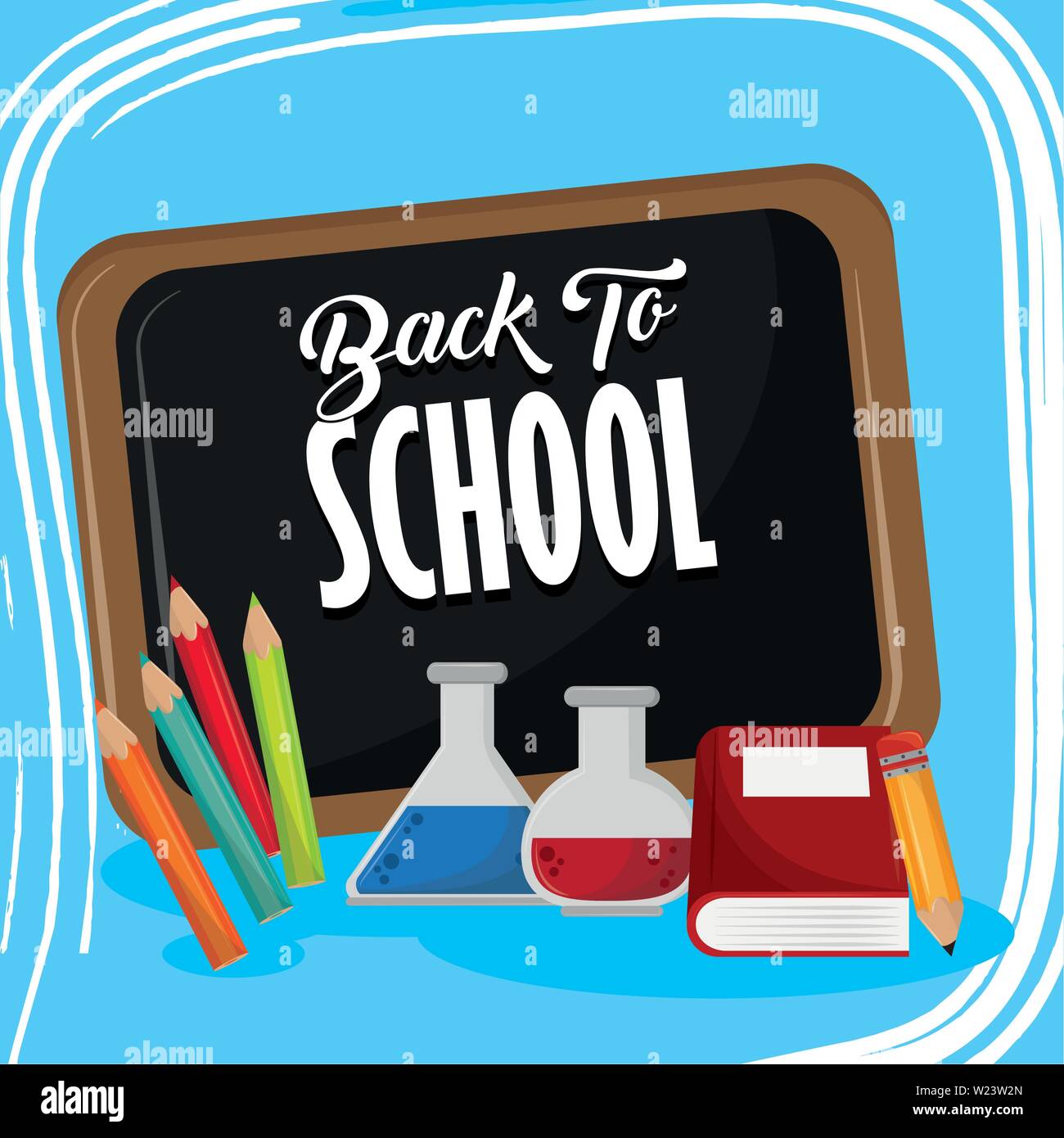 Back to school season card Stock Vector Image & Art - Alamy