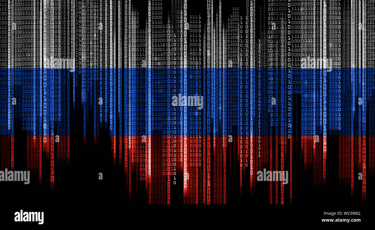 binary system code in colors of russian flag Stock Photo - Alamy