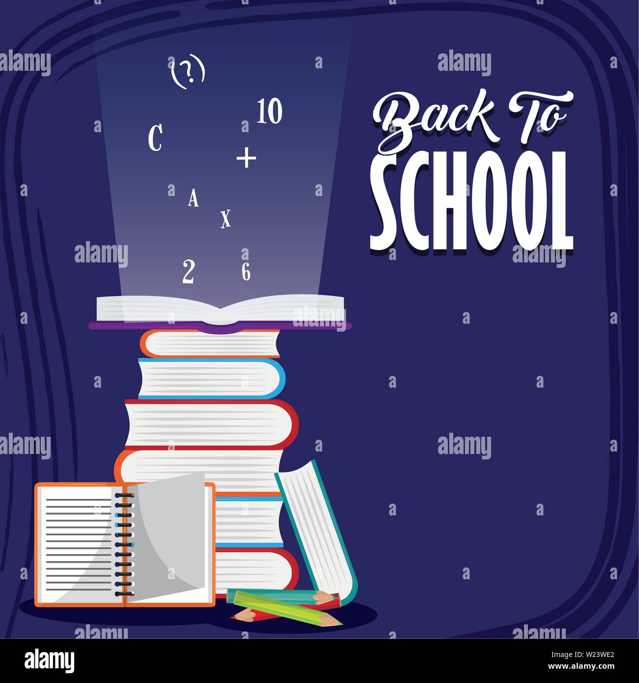 Back to school season card Stock Vector Image & Art - Alamy