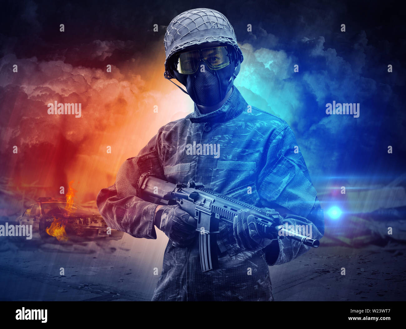 Mask in dust storm hi-res stock photography and images - Alamy