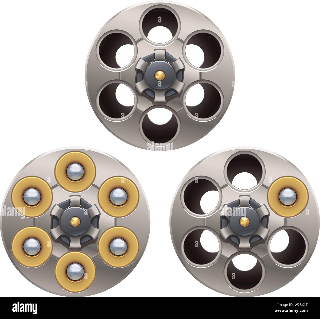 Revolver Cylinder Vector