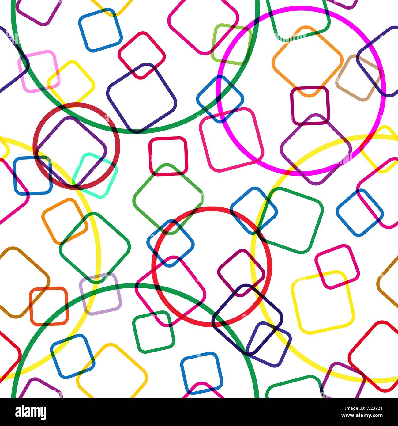 Overlapping random squares abstract Cut Out Stock Images & Pictures - Alamy