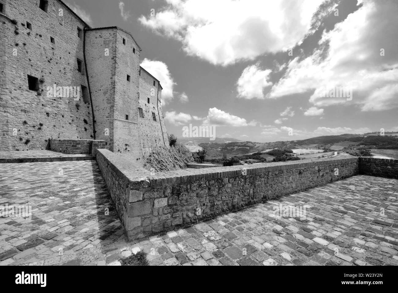 Rimini, Emilia-Romagna, Italy, a section of Forte di San Leo, an ...