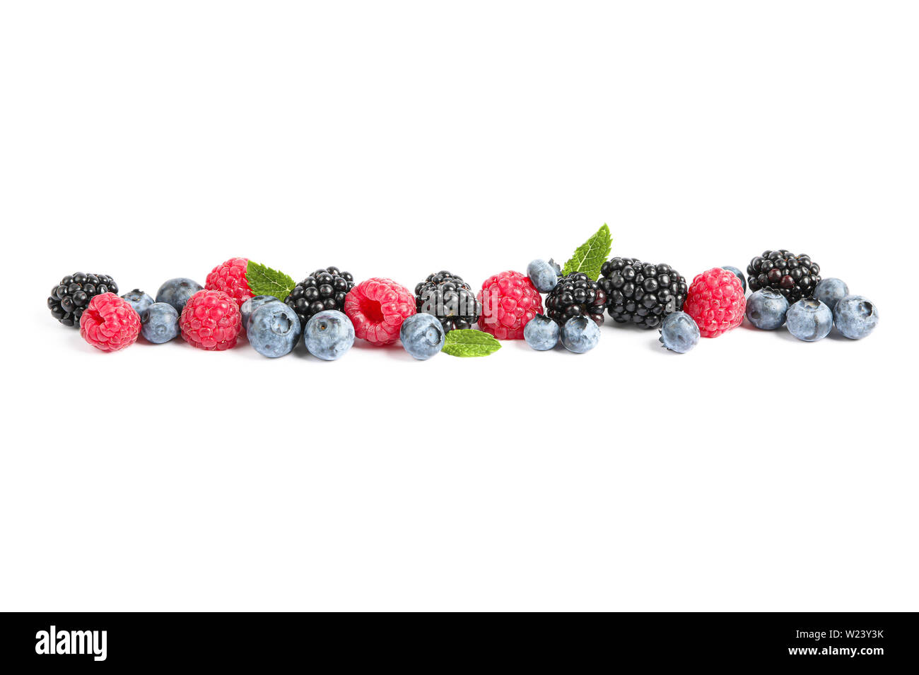 Group of fresh berries isolated on white background Stock Photo - Alamy
