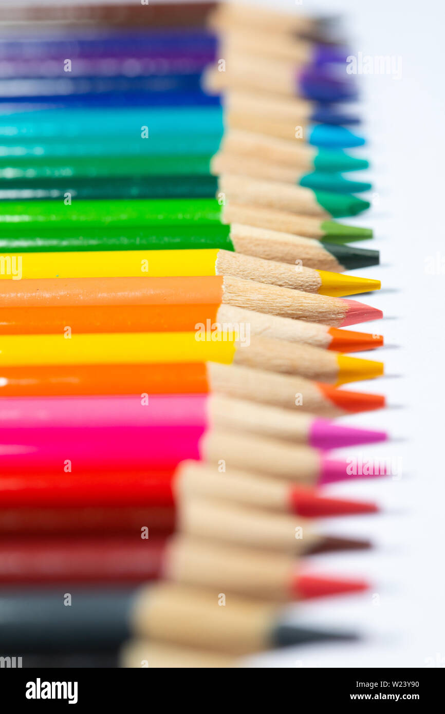 Set of colored pencils hi-res stock photography and images - Alamy