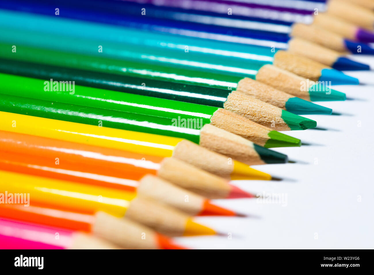 A set of colored pencils for drawing macro photography Stock Photo - Alamy
