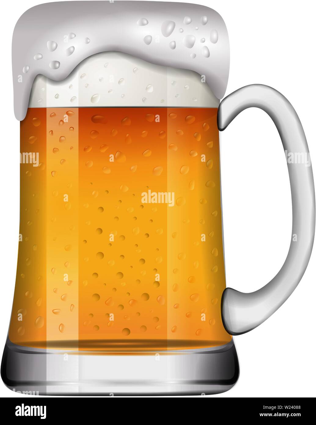 Beer Mug Glass Realistic Illustration Vector Stock Vector Image And Art Alamy