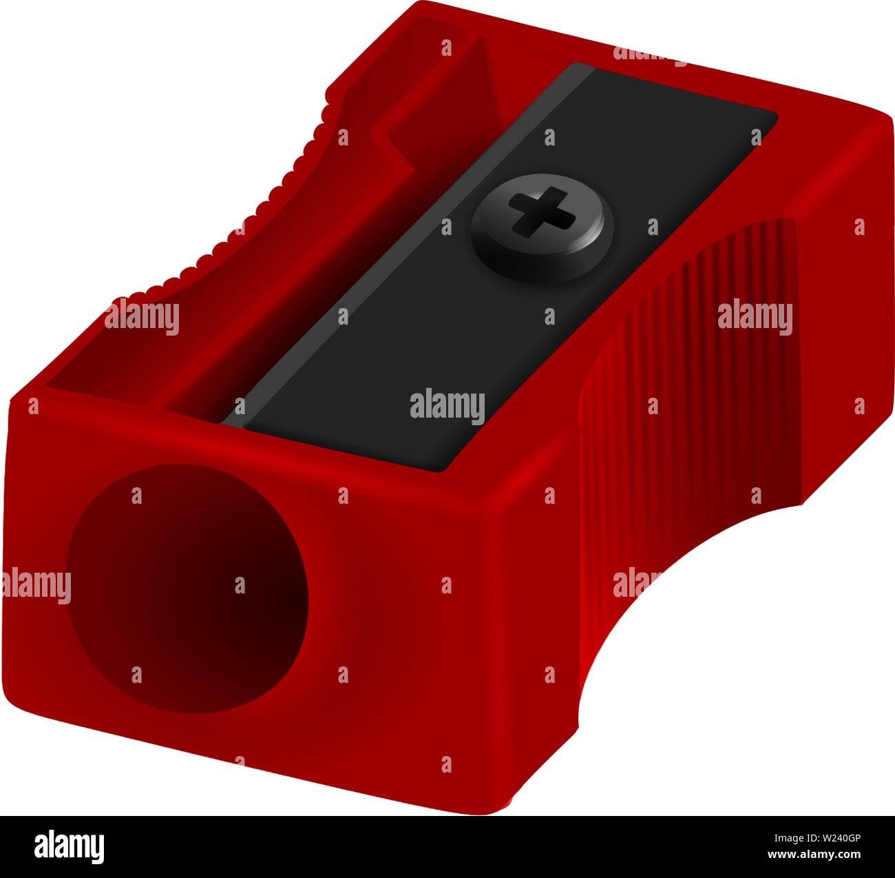 red pencil sharpener realistic illustration vector Stock Vector Image ...