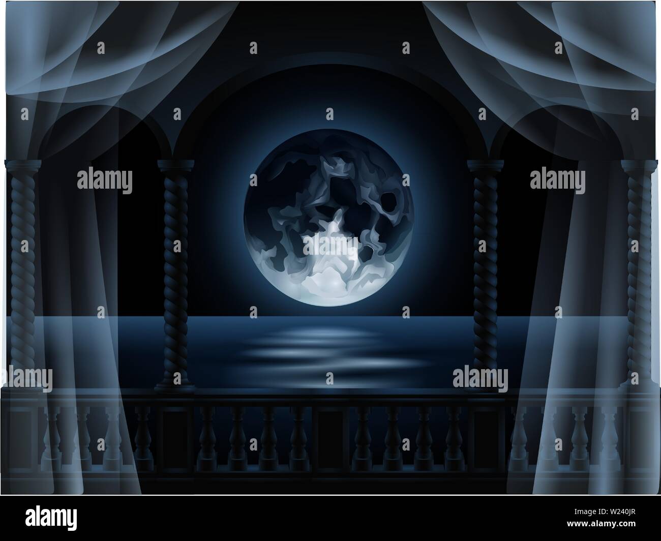 Round balcony view Stock Vector Images - Alamy