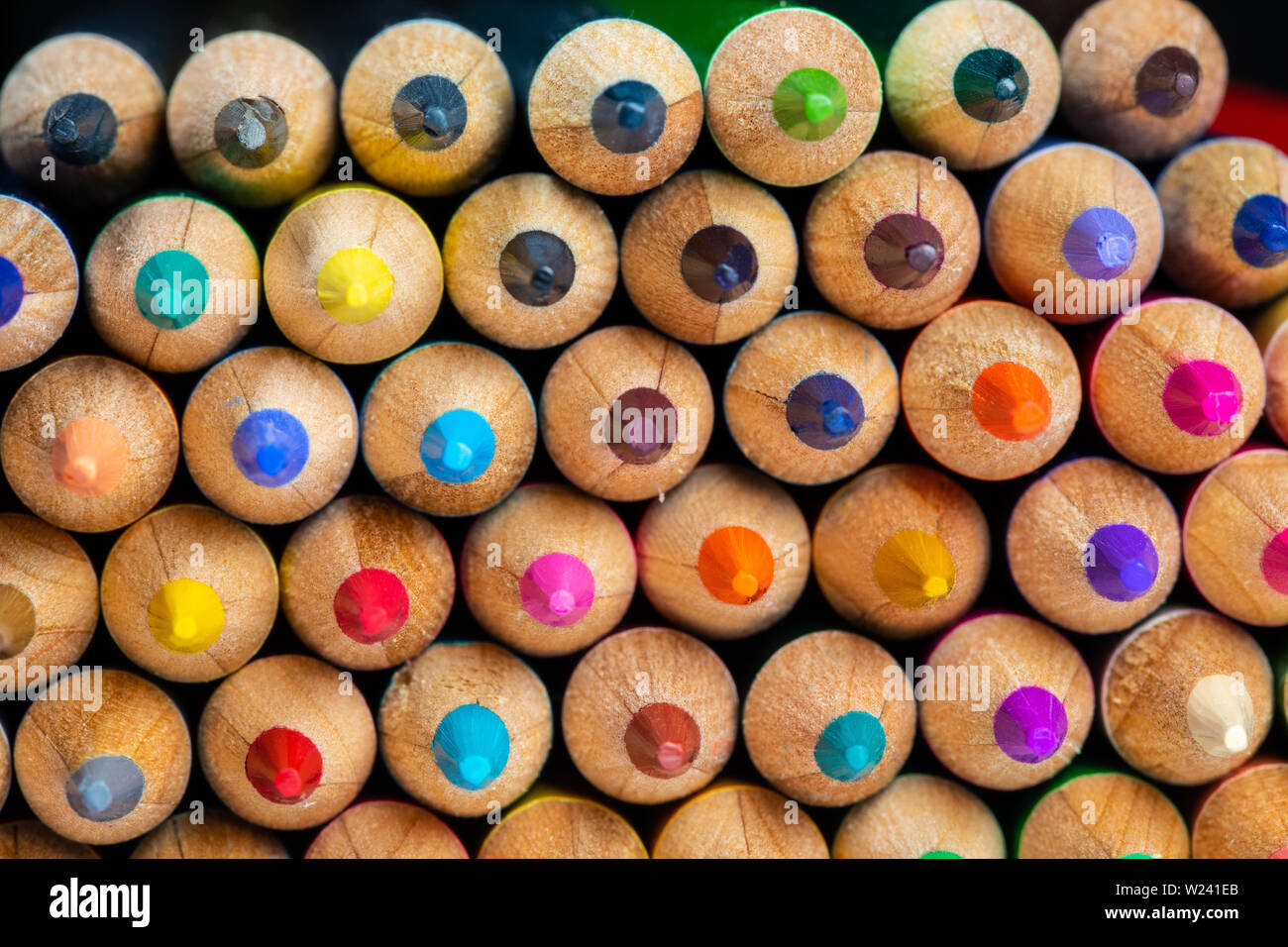 A set of colored pencils for drawing macro photography Stock Photo - Alamy