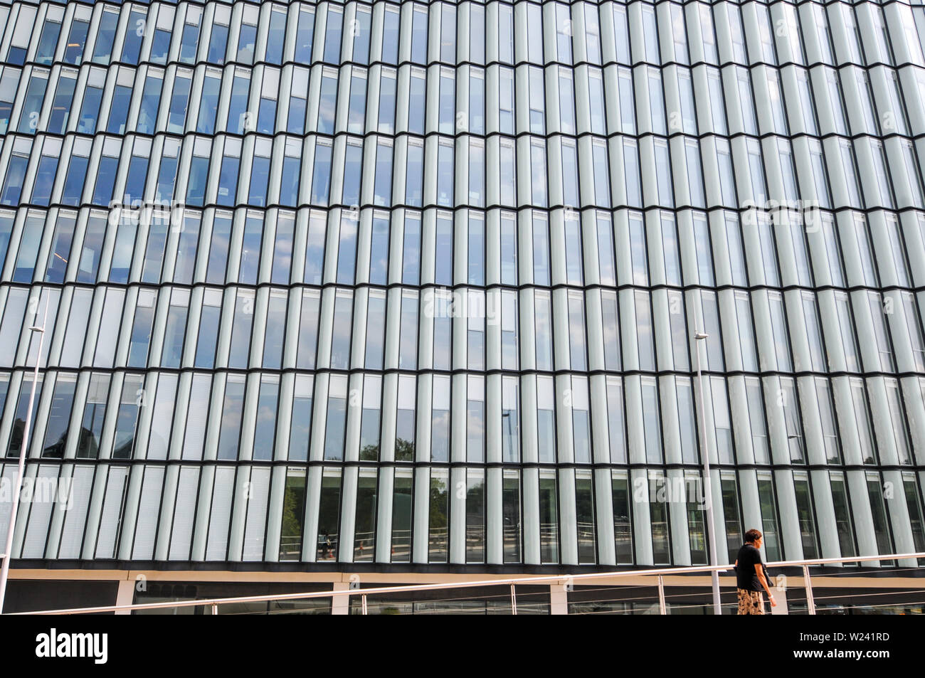 Modern building facade, Cours Seguin, Boulogne-Billancourt, Ile-de ...