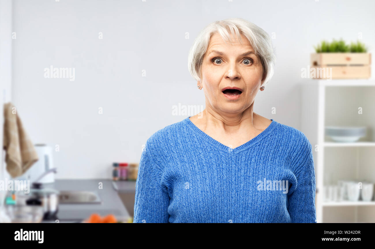 Elderly woman mouth wide open hi-res stock photography and images - Alamy