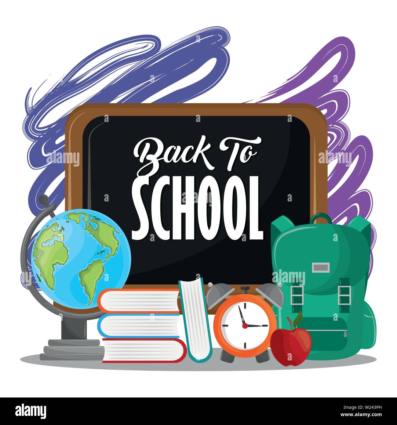 Back to school season card Stock Vector Image & Art - Alamy