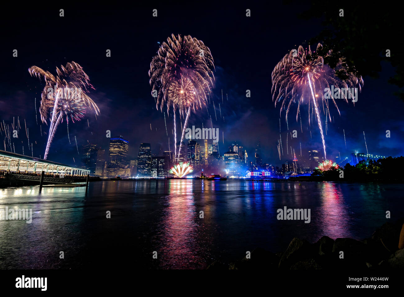 Independence day celebration in New York City with Macy's Fireworks in ...